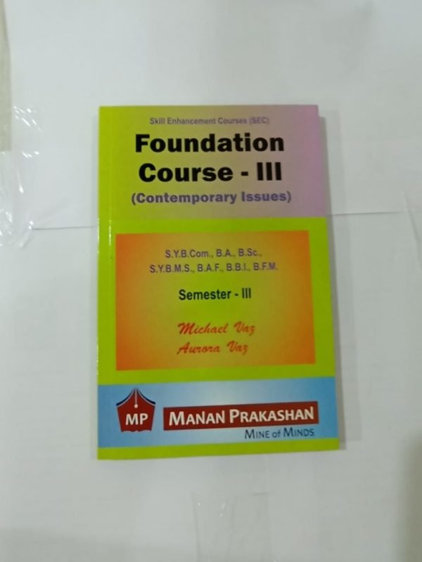 Buy Foundation coures-3F.Y.B.COM .B.A., BSc., F.Y.B.M.S., .B.B.I., B.F ...